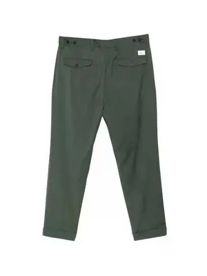 MANUEL RITZ Double-pleat Trousers With Charm Detail - Green