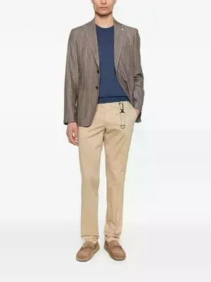 MANUEL RITZ Belt-loops Skinny Trousers - Neutrals