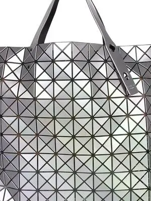 Issey Miyake Geometric Panelled Shoulder Bag - Silver