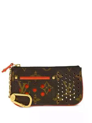 LOUIS VUITTON 2008 Cles Monogram Perforated Coin Purse - Brown