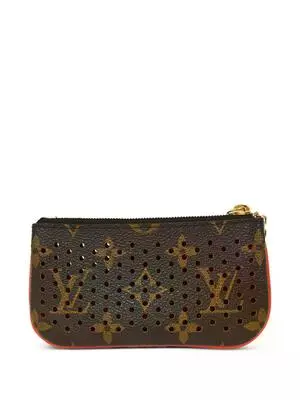 LOUIS VUITTON 2008 Cles Monogram Perforated Coin Purse - Brown
