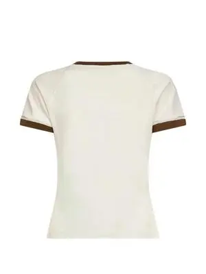 Moncler Ribbed Heart Print T-shirt - Neutrals