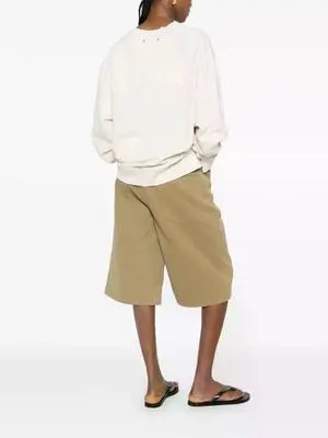 GOLDEN GOOSE Distressed Logo Sweatshirt - Neutrals