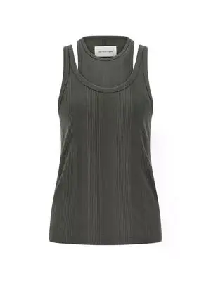 ARMARIUM Ribbed Sleeveless Top - Green