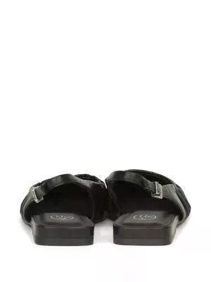 Ash Gathered Slingback Pumps With Buckle Fastening - Black