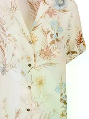 Eleventy Floral-print Buttoned Shirt