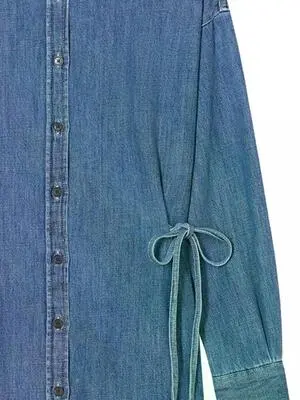 Closed Button-front Blouse