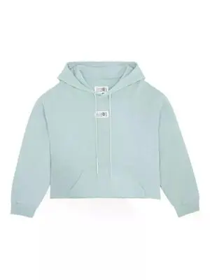 MAISON MARGIELA Raw-hem Hoodie - Blue