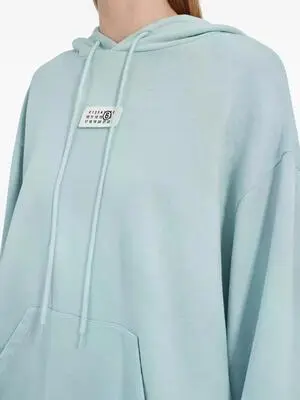 MAISON MARGIELA Raw-hem Hoodie - Blue