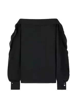 LANVIN Crystal-embellished Sweatshirt - Black