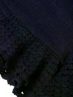 SELF-PORTRAIT Crochet Ruffled Shorts