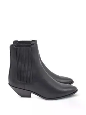 Saint Laurent Leather Pointed Toe Chelsea Boots