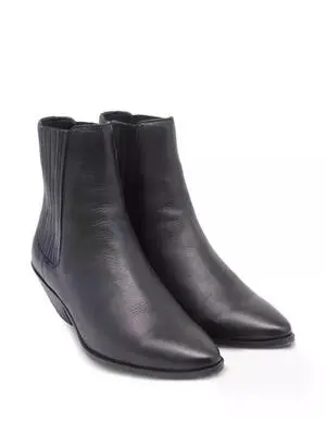 Saint Laurent Leather Pointed Toe Chelsea Boots