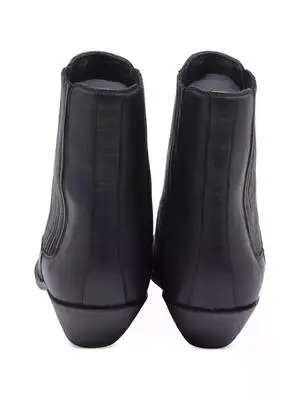Saint Laurent Leather Pointed Toe Chelsea Boots