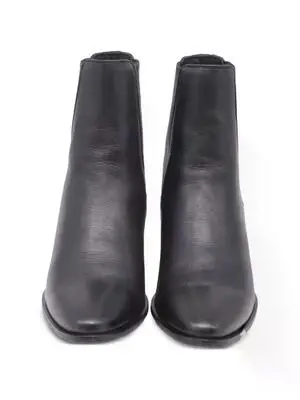 Saint Laurent Leather Pointed Toe Chelsea Boots