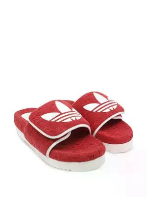 Gucci X Adidas Logo Adjustable-strap Slides