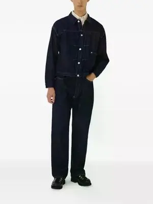 KAPTAIN SUNSHINE Denim Tracker Buttoned Cotton Jacket