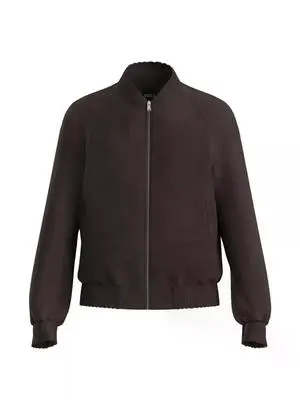 BOSS Goat-skin Zip Jacket - Brown