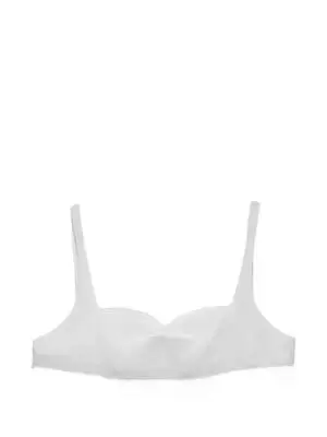 Prada Deconstructed Silk Crepe De Chine Top - White
