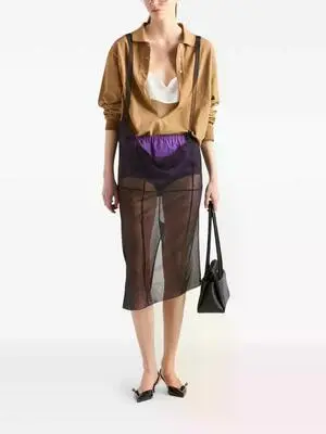 Prada Deconstructed Silk Crepe De Chine Top