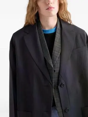 Prada Single-breasted Light Wool Coat