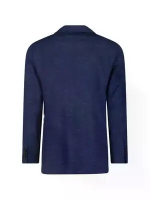Caruso Double-breasted Blazer - Blue