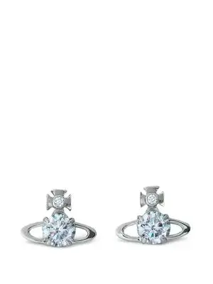 VIVIENNE WESTWOOD Orb Crystal Stud Earrings - Silver