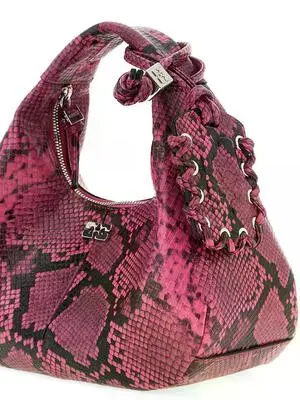 GANNI Snake-print Mini Bag - Pink