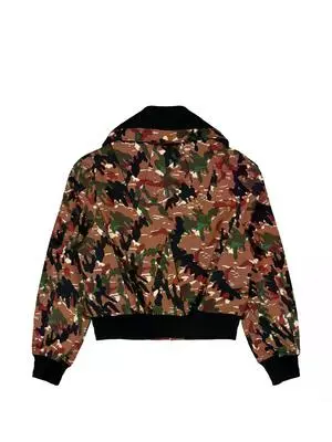 WALTER VAN BEIRENDONCK Camouflage Zip-up Bomber Jacket