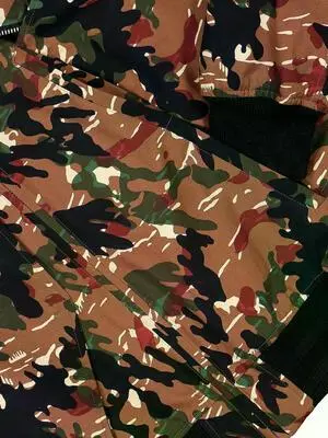 WALTER VAN BEIRENDONCK Camouflage Zip-up Bomber Jacket