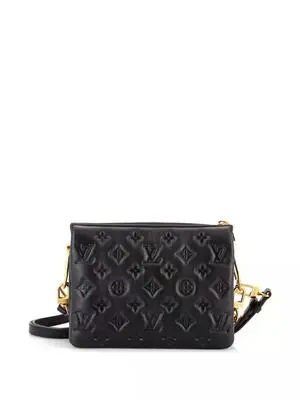LOUIS VUITTON Coussin Bb Crossbody Bag Monogram Embossed Lambskin - Black