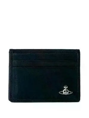 VIVIENNE WESTWOOD Logo Leather Cardholder - Black