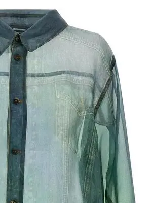 HAIKURE Maya Silk Shirt - Blue