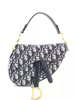 Dior Saddle Handbag Oblique Canvas Mini Shoulder Bag - Blue