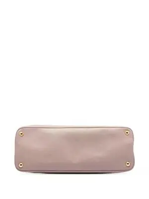 Prada Large Saffiano Lux Promenade Satchel - Pink
