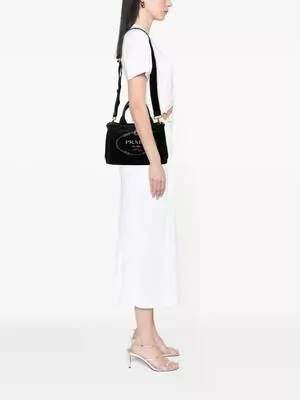 Prada Small Canapa Logo Satchel 2013-2025 - Black