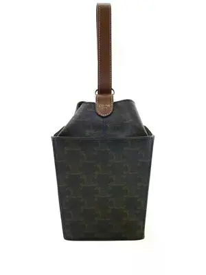 Celine 2021 Triomphe Coated Canvas Strap Box Bag - Brown