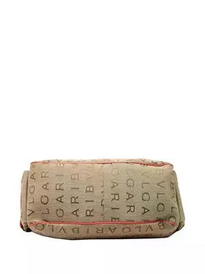 BVLGARI 1990-2000 Logomania Canvas Satchel
