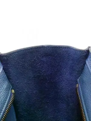 Celine 2010-2025 Nano Leather Luggage Tote Satchel - Blue