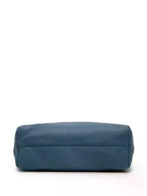 Prada Vitello Daino Open Convertible Tote Satchel - Blue