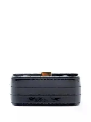 Saint Laurent 2016 Small Patent Monogram Vicky Chain Bag - Black