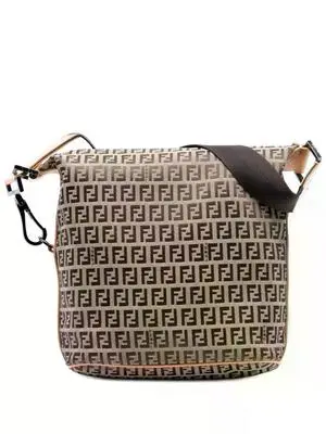 Fendi 2000-2010 Zucchino Canvas Shoulder Bag