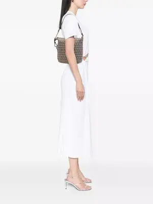 Fendi 2000-2010 Zucchino Canvas Shoulder Bag