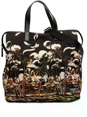 Prada 2013-2025 Tessuto Stampato Satchel - Black