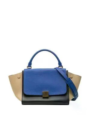 Celine 2015 Medium Tricolor Leather Trapeze Satchel