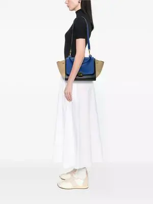 Celine 2015 Medium Tricolor Leather Trapeze Satchel