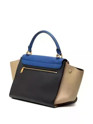 Celine 2015 Medium Tricolor Leather Trapeze Satchel