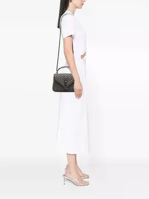 Saint Laurent 2016 Medium Monogram College Satchel - Grey