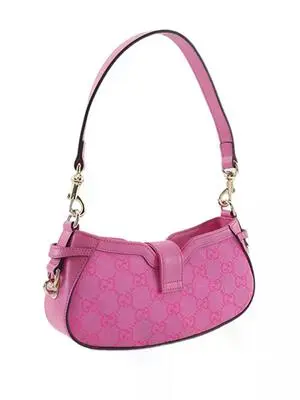 Gucci Mini Gg Canvas Moon Side Shoulder Bag - Pink