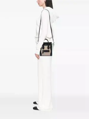 Celine 2017 Nano Tricolor Leather Luggage Tote - Brown